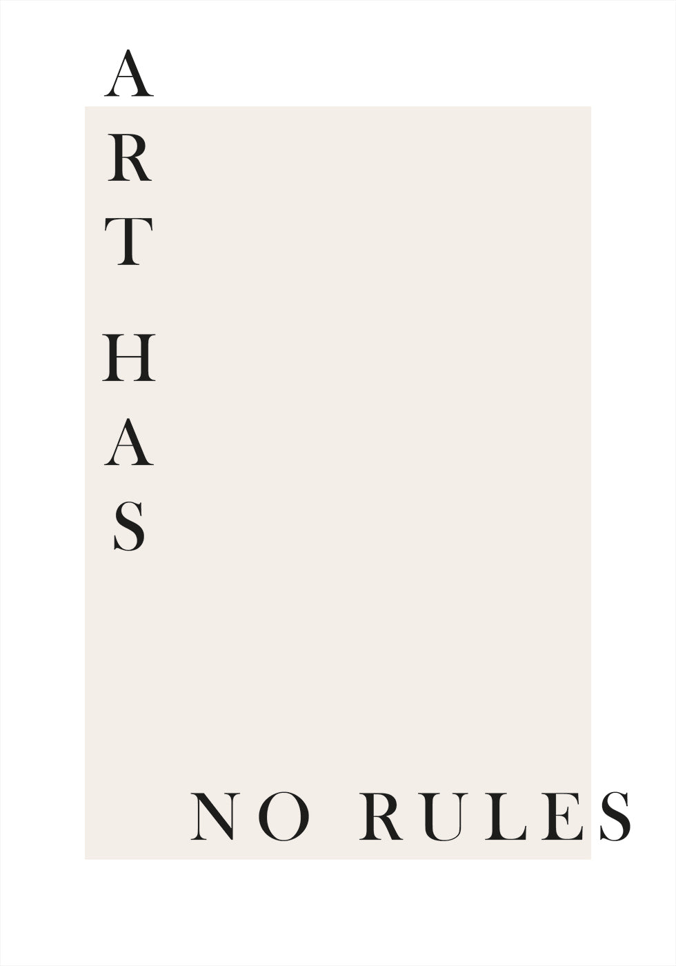 Art Has No Rules Plakat – Posterbox.no