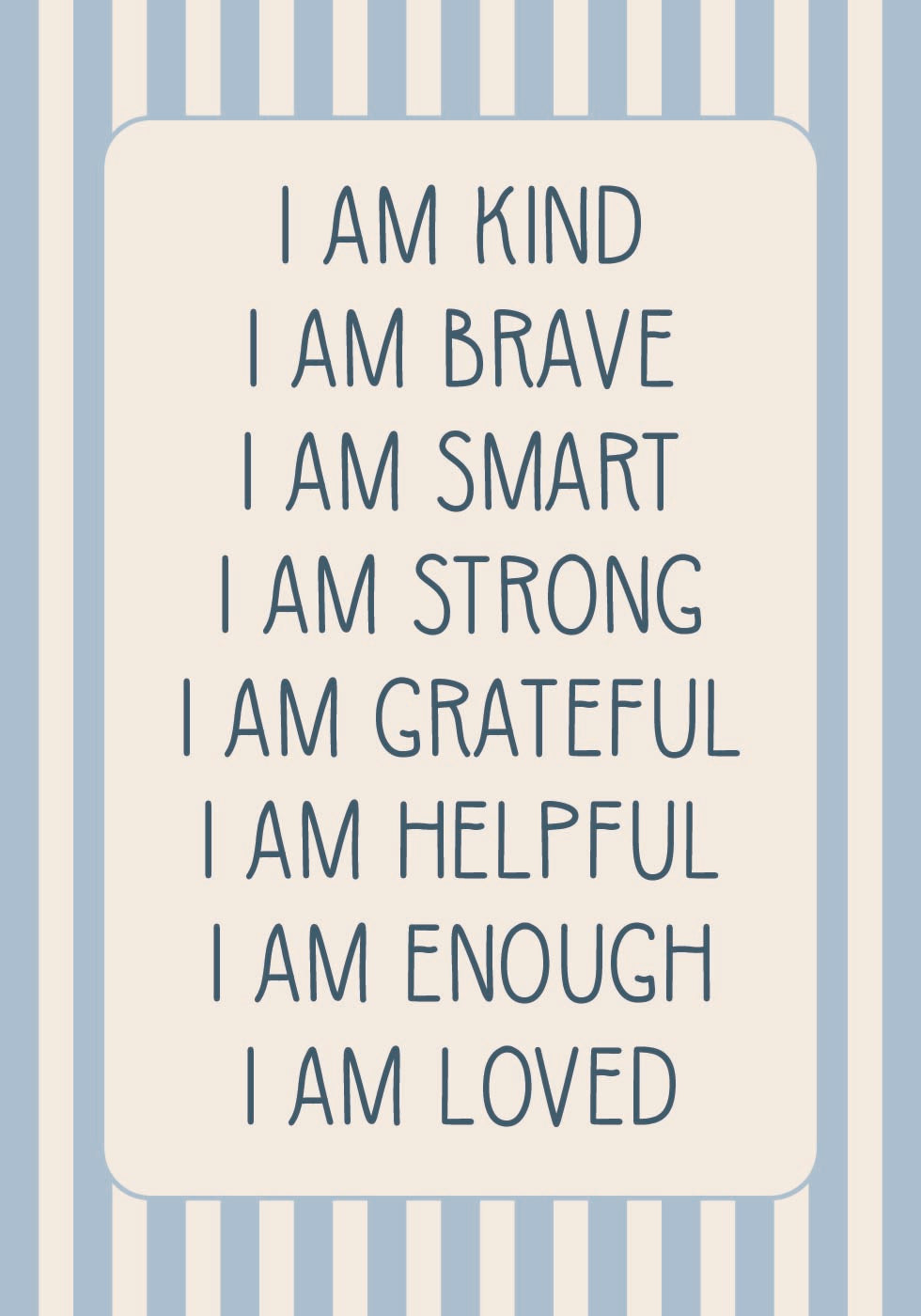 Boys Affirmations, Positive Self-Talk Plakat – Posterbox.no