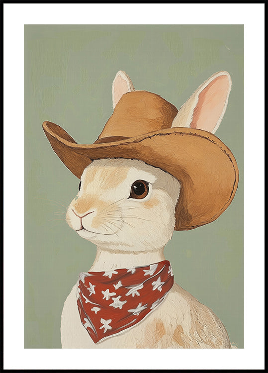 Cowboy Rabbit Plakat – Posterbox.no