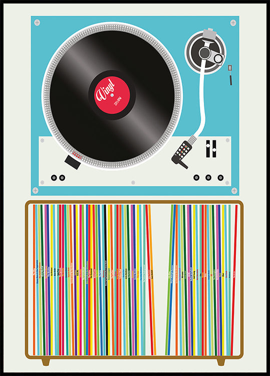 Vinyl Stack Plakat – Posterbox.no