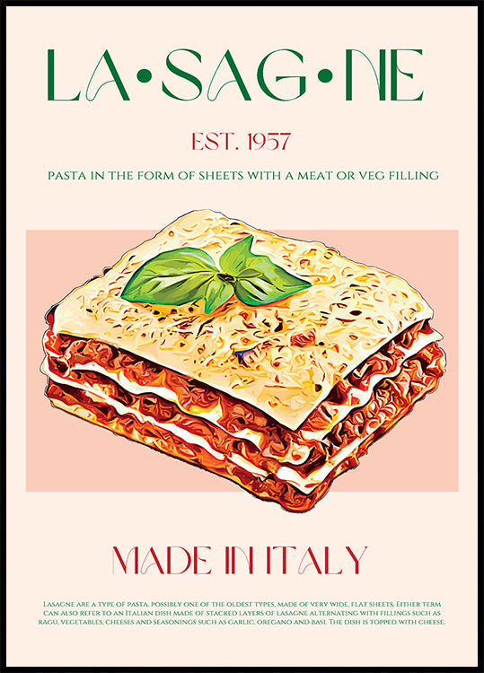 Layers of Lasagna Plakat – Posterbox.no